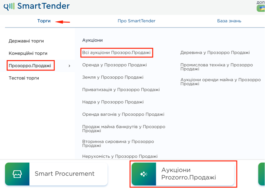 Інструкція з подачі пропозиції в аукціонах Prozorro.Продажі | Smarttender